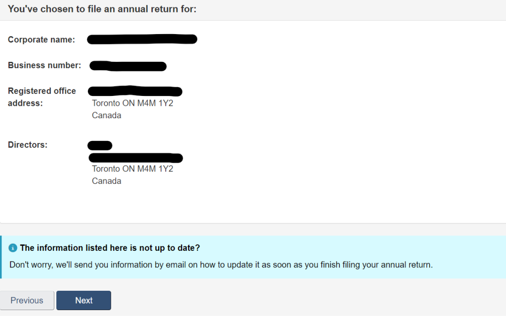Procedure of Filing Annual Return in Canada - One Accounting